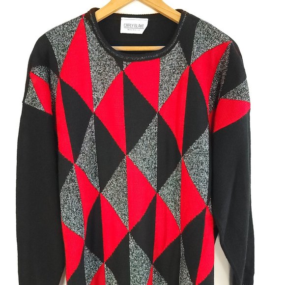 Carly Blake | Sweaters | Vintage Carly Blake Sweater Womens Xl Black ...